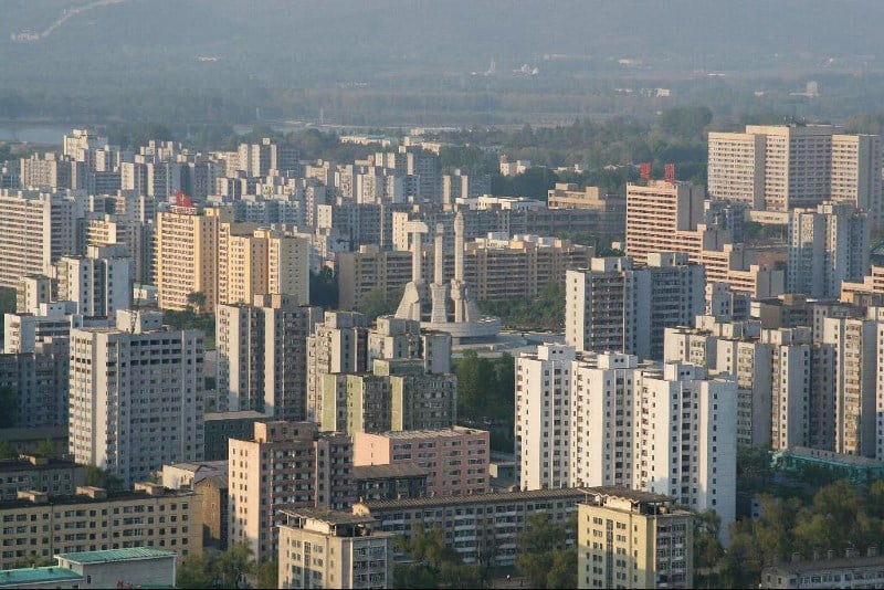 North Korean Apartment Blocks Image Of Apartment Blocks In Pyongyang,