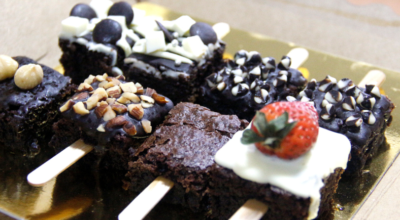 Brownie-on-a-stick: melts in your mouth