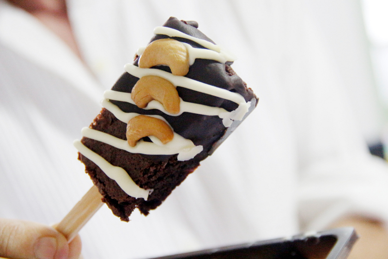 Brownie-on-a-stick: melts in your mouth