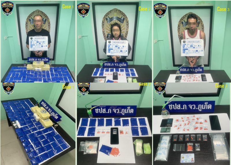 Police seize 49,000 meth pills in Phuket Town arrests