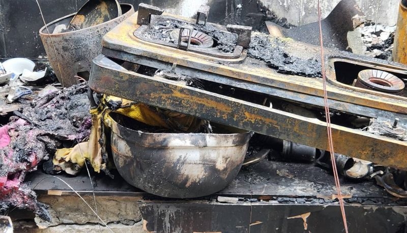 Herbal brew left to boil sets house on fire
