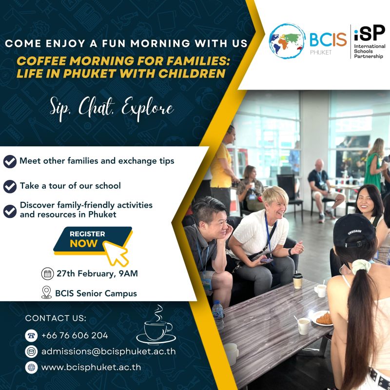 Coffee Morning for Families at BCIS Phuket